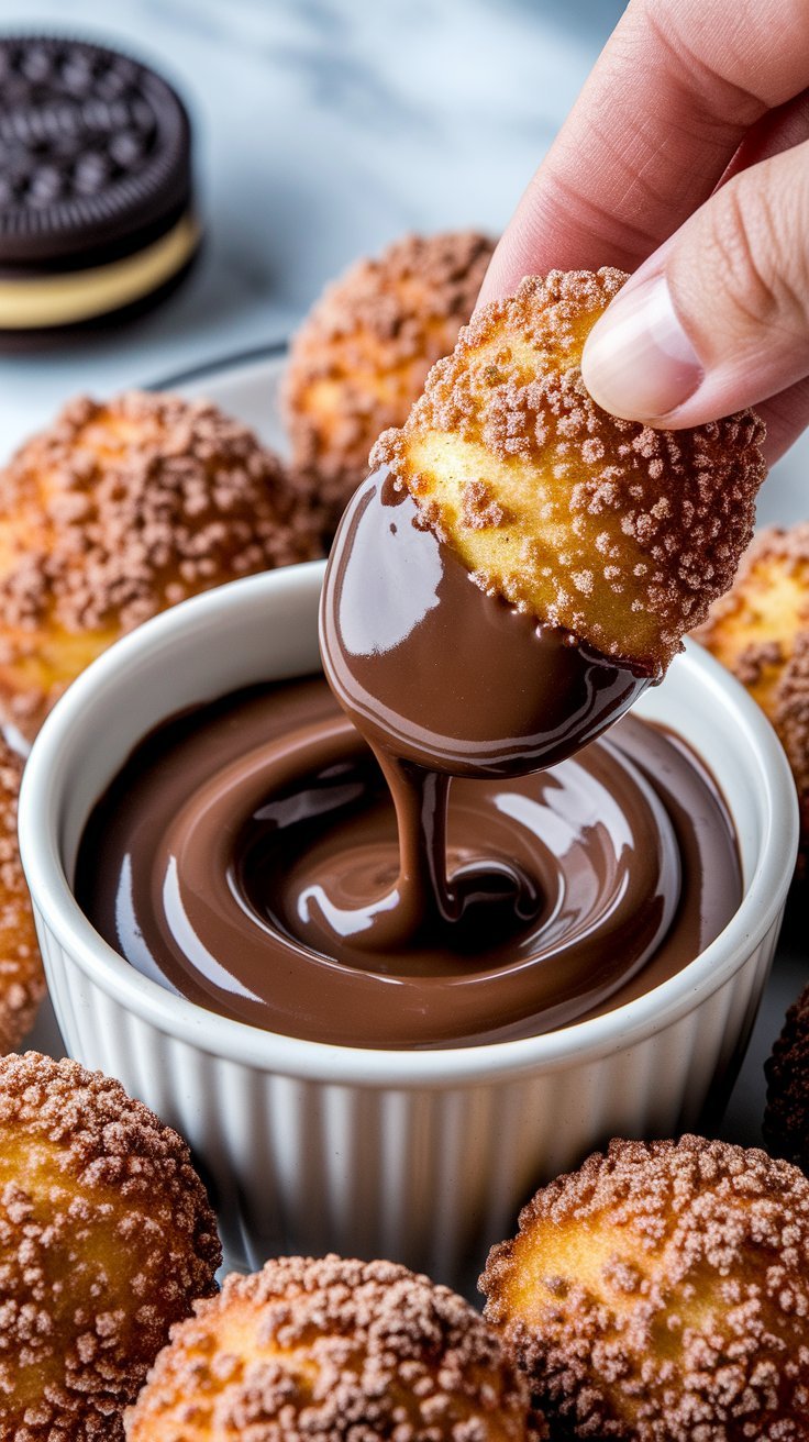 Oreo Churro Bites with Nutella Dip – The Ultimate Crispy, Chocolatey Treat