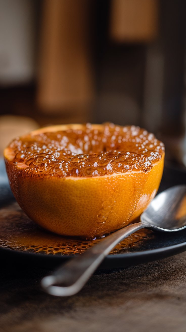 Brown Sugar Baked Grapefruit