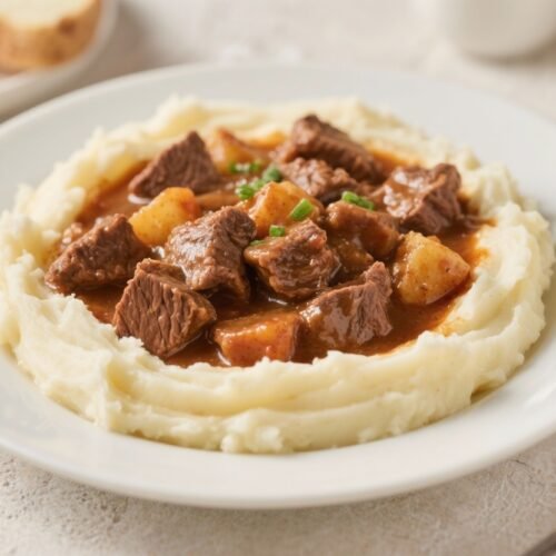 Beef Stew Over Mashed Potatoes for the Ultimate Comfort Meal – Cozy ...