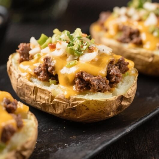 Loaded Baked Potatoes Stuffed With Cheesy Beef – Comfort Food Made Easy
